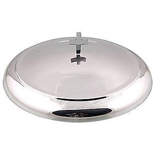 Communion Ware 3 Holy Wine Serving Trays with A Cover - Stainless Steel (Mirror/Silver) Premium Communion Trays for Churches Communion Supplies Church Communion Ware Sets