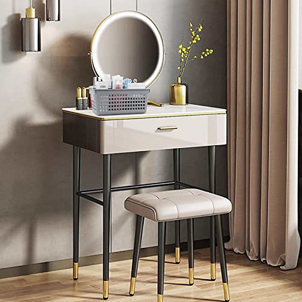 DynkoNA Small Office Desktop Baskets, Plastic Storage Bin Set of 6