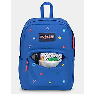 JanSport Superbreak Plus FX Backpack - Work, Travel, or Laptop Bookbag with Water Bottle Pocket, Kidcore Charms