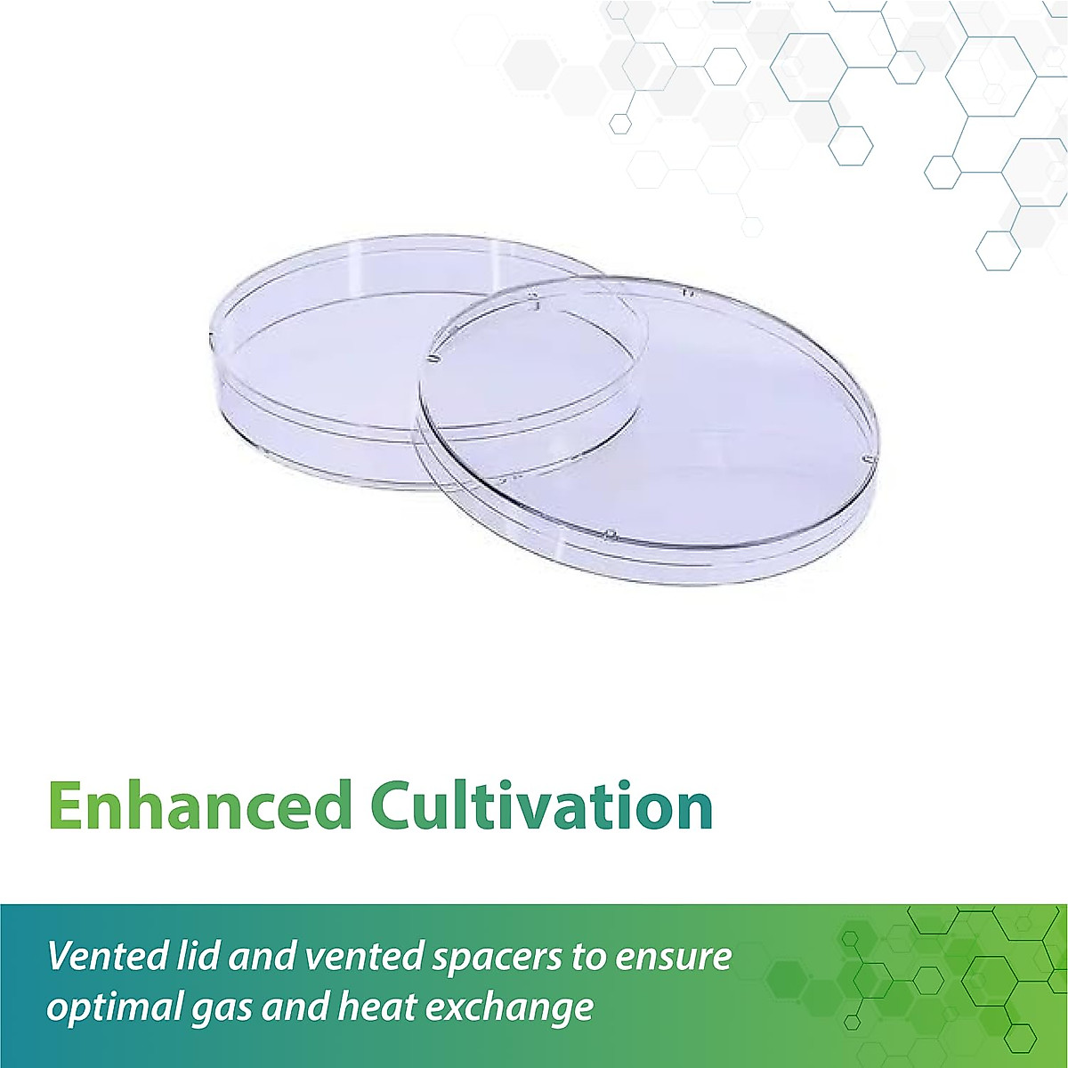 Olympus Petri Dish - Transparent Labs - 90x15mm Petri Dish with Lid - 10 Dishes Per Sanitized Sleeve - 500 Petri Dishes Per Unit