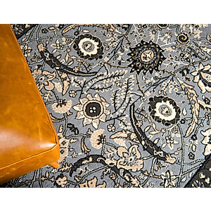 Unique Loom Espahan Collection Area Rug - Cape Cod (8'x 10' Rectangle, Dark Gray/ Black)