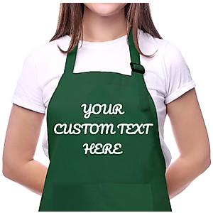 Personalized Apron, Aprons for Men and Women, Professional Aprons for Chefs, Male and Female Apron with Custom Name – Text, Personalized Baking Gifts for Christmas, Male Aprons for Cooking, 2 Pockets