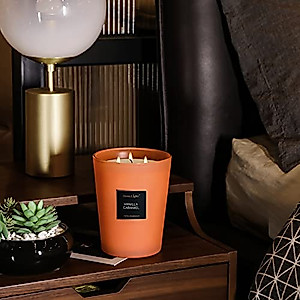 HomeLights Highly Scented Candles, Big 33.3 oz for Home, Natural Soy Aromatherapy Candles, Smokeless Long Lasting 130 hrs with 3 Cotton Wicks, Candles Gifts for Women & Men - Vanilla Caramel