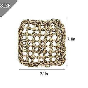 Tfwadmx Bird Seagrass Hammock Tent Parrot Hanging Nest House Cockatoo Foraging Climbing Mat Hut Hideout Shed Sheltering for Parakeets,Lovebirds,Other Small and Medium Birds