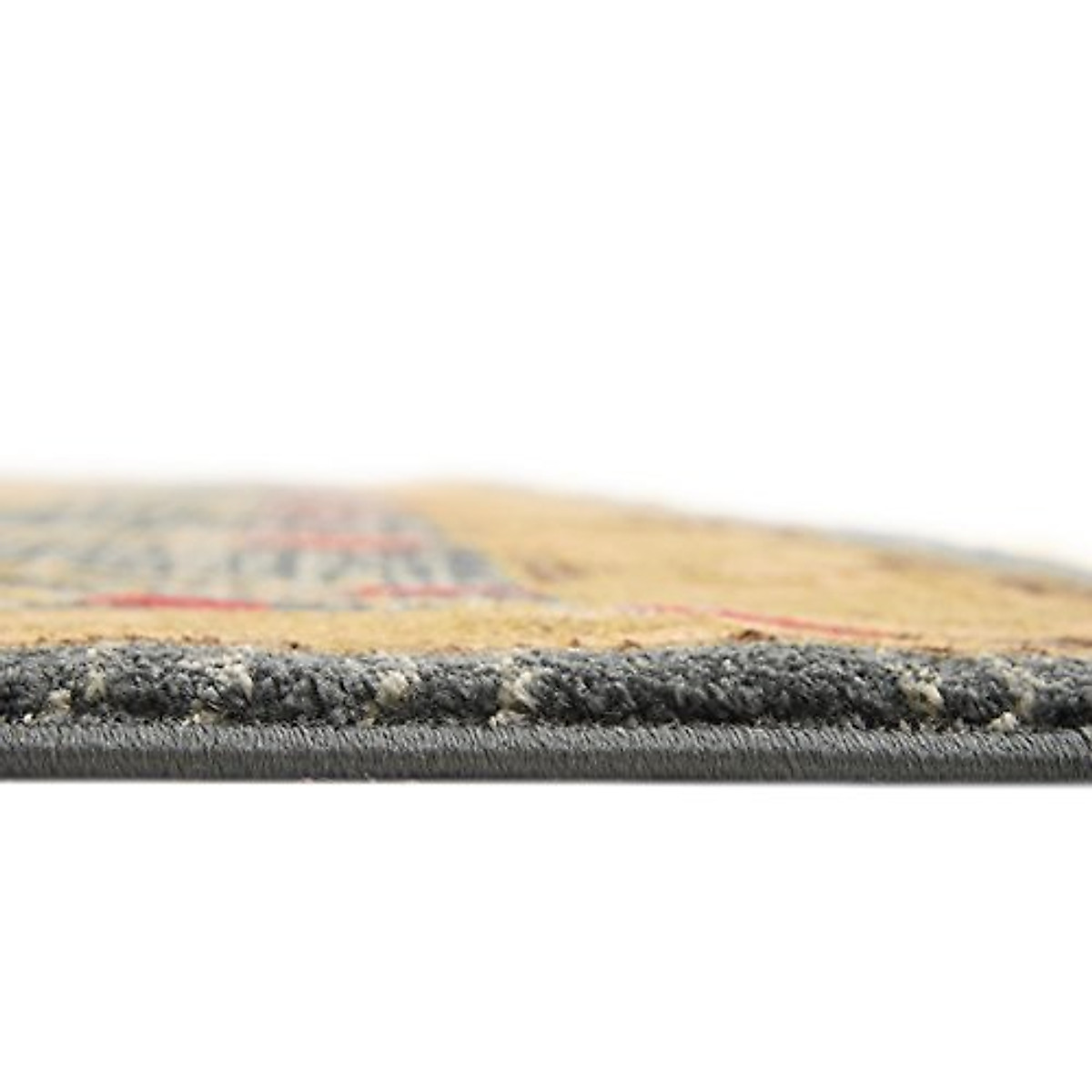 Unique Loom Edinburgh Collection Classic Oriental Traditional French Country Inspired Border Design Area Rug, 8' 0" x 8' 0", Blue/Beige