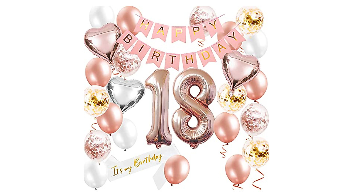 Celebrate 18th Birthday in Style with Rose Gold Party Kit