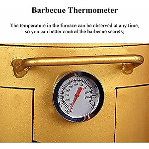 NEWCES Safety Certification Standing Charcoal Barbecues Grill Heavy Duty 3-in-1 Barbecue Smoker Grill Adjustable BBQ Grills for Garden Camping Outdoor Cooking & Grilling