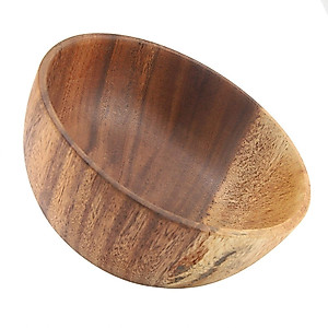 A sixx Wooden Soup Bowl, Smooth Eco-Friendly Wooden Bowl, Healthy Wooden Salad Bowl, for Salad for Soup(16 * 7cm)