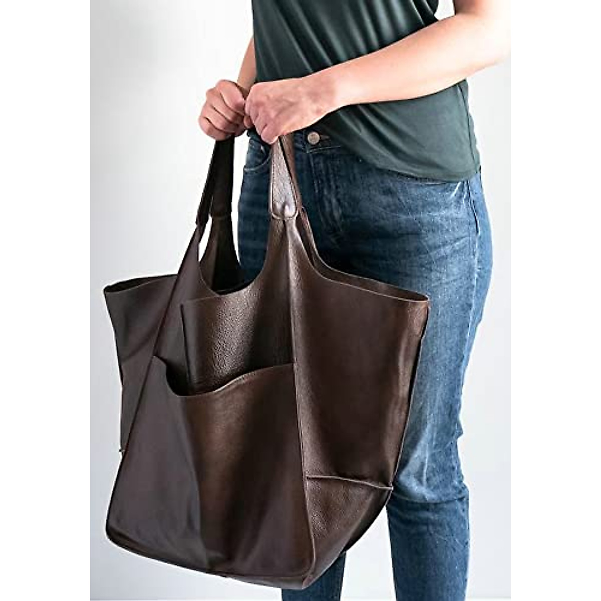 Obosoyo Handbags for Women Big Capacity Shoulder Bag Roomy Bag Ladies Large PU Leather Purse Totes