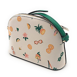 Kate Spade New York Kali Small Dome Crossbody (Cream Multi Tropical)