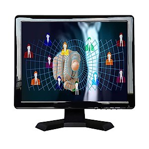 iChawk 17'' inch Display 1280x1024 4:3 VGA HDMI-in USB Plastic Case Built-in Speaker VESA 75x75 Desktop Four-Wire Resistive Touch Screen Monitor for POS Cash Register Ordering Meal Machine W170PT-58R