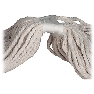 Genuine Joe-GJO54201 Cotton Wet Mop with Handle 60" Width x 0.94" Height; Cotton HeadWood Handle – Lightweight