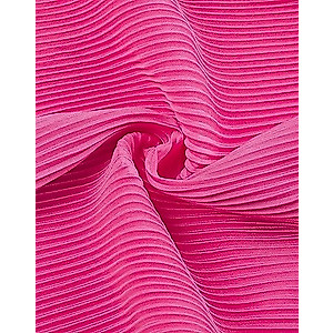 FREEYE Tunic Tops for Women Loose Fit, V Neck Long Sleeve Shirts Hot Pink Blouses for Women Dressy Tops for Women for Evening Party 2023 Dressy Cocktail Tops XL