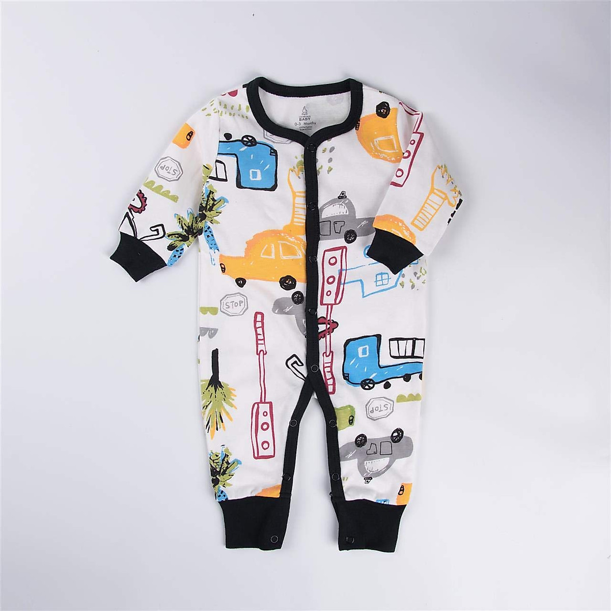 CHUBBYBUN BABY 2-Pack Cotton Footless Long Sleeve Romper Jumpsuit Sleep and Play (Boy, 18-24 Months)
