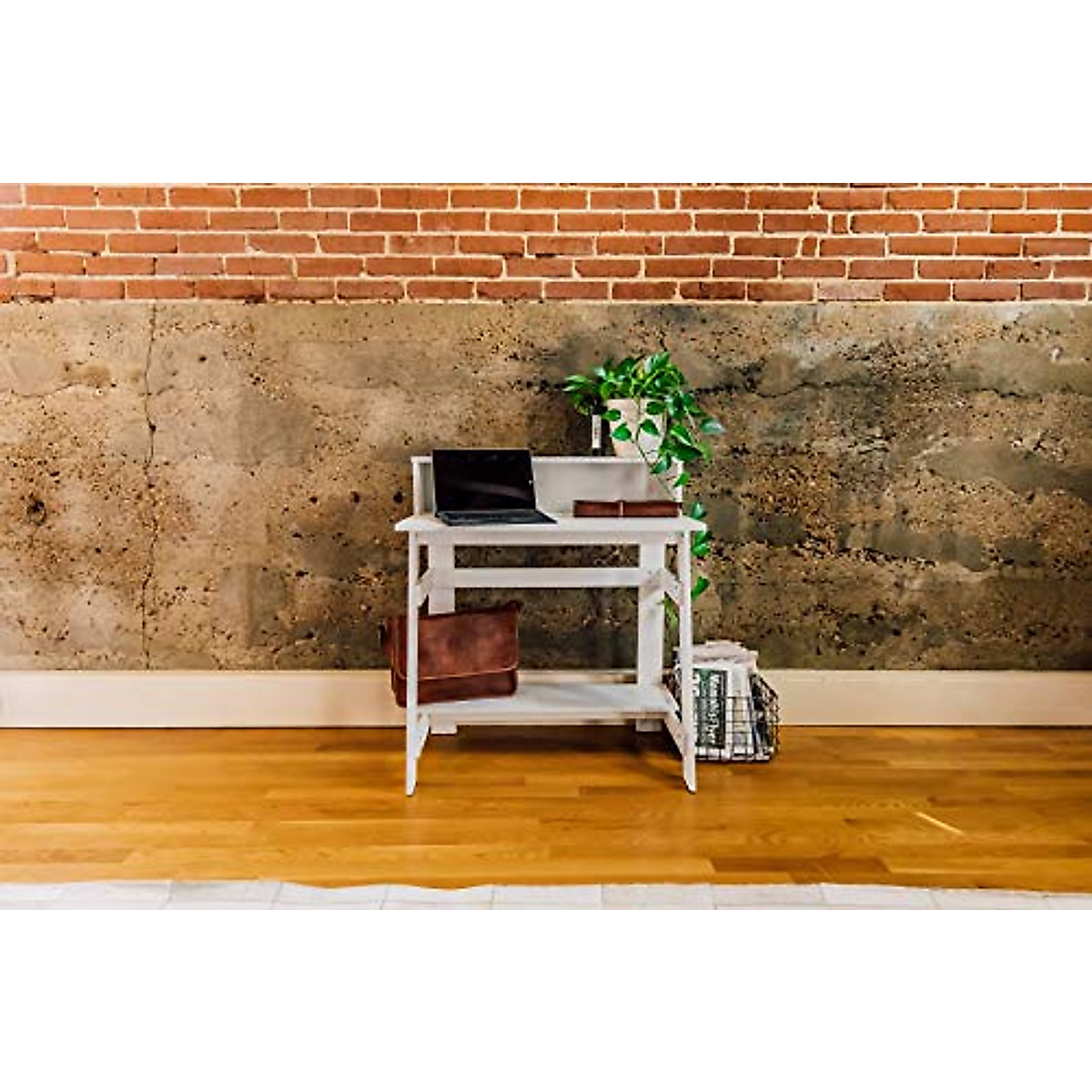 OneSpace Lennox Hutch Computer Desk, White