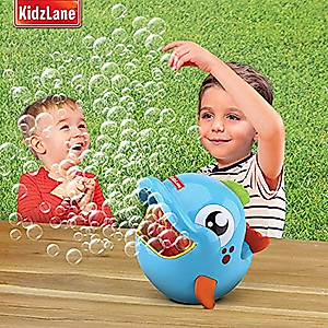 Kidzlane Bubble Maker Machine for Kids - Big Bubbles Speed Blower for Toddler's Outdoor Party Play - Makes 500 to 1000 per Minute (Bubble Dolphin)