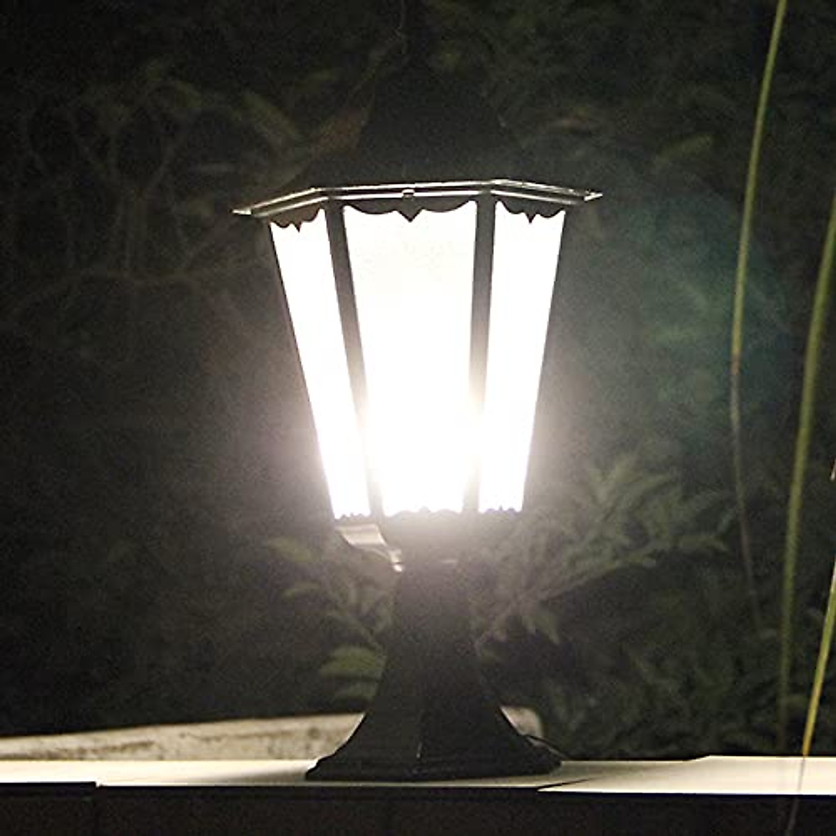 Retro Post Light Aluminum Garden Pillar Lamp Outdoor Lighting Column Lamp Waterproof IP65 Street Light Glass Lantern Gate Stigma Light Courtyard Landscape Light Fence Lawn Porch Deck Garage