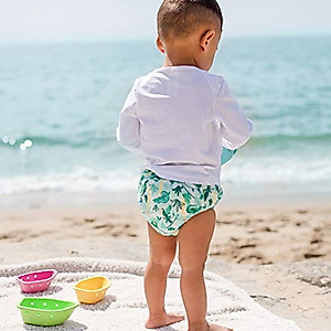i Play Boys Reusable Absorbent Baby Swim Diapers Green Tropical Jungle 18 Months