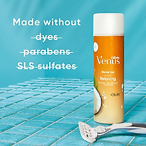 Gillette Venus Relaxing Coconut Shave Gel, Women’s, Shaving Cream, 7 oz Pack of 6 (42 oz total)