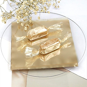 Juome 1000 Sheets Candy Wrappers Clear Cellophane Wrap Roll 5x5 Inches Candy Caramel and Chocolate Wrapper for Treats, Lollipop, Gummies, Saran Wrap& Cake Pop Making Supplies, etc