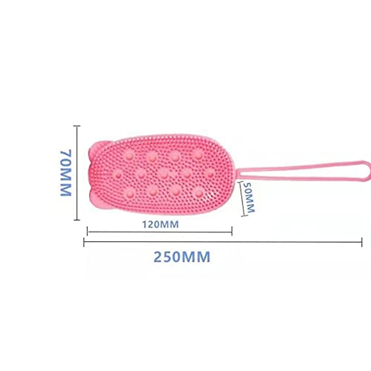 INGVY Dry Brushing Body Brush Silicone Sponge Bath Shower Rub Bath Shower Wash Body Pot Sponge Scrubber (Color : Purple)