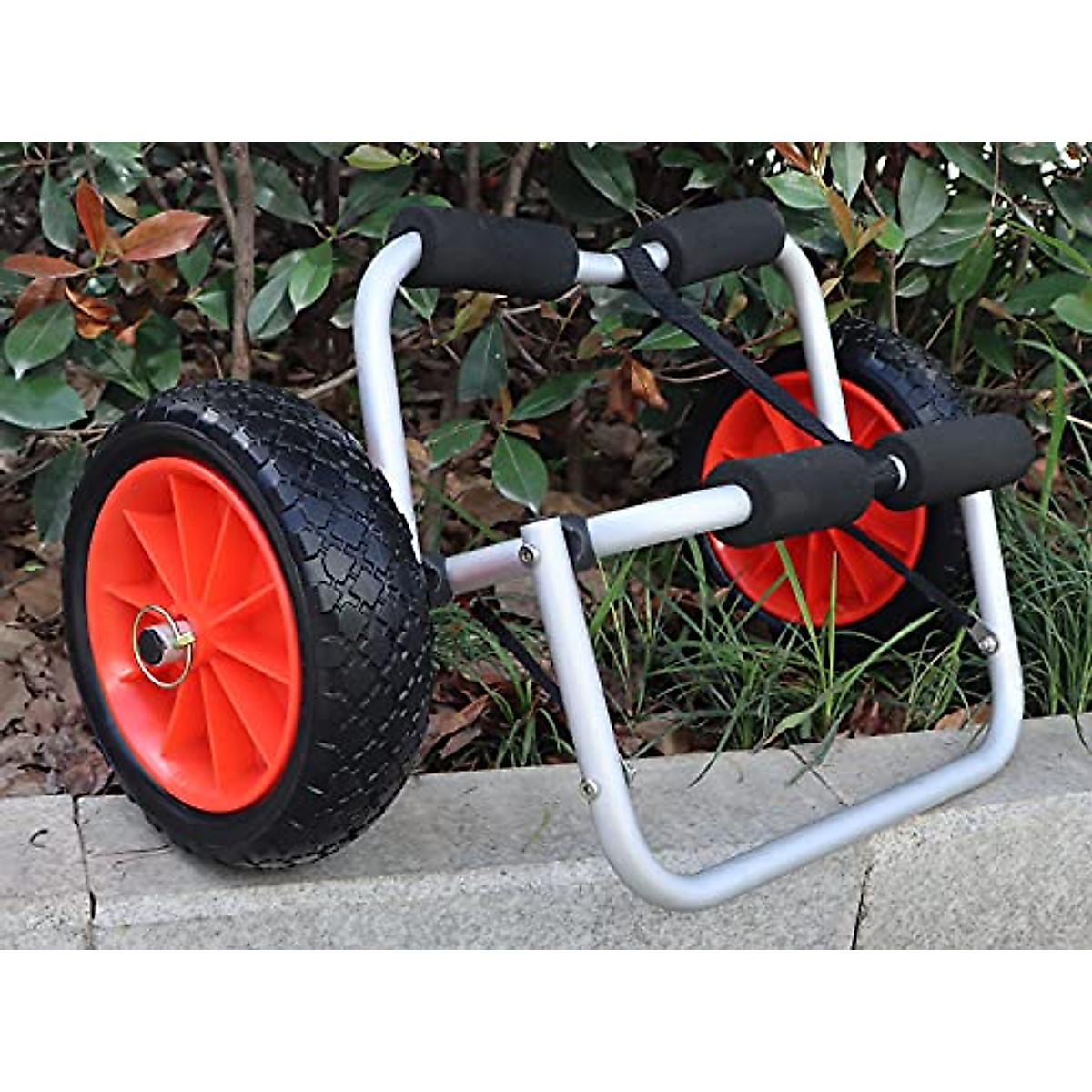 METER STAR 2pc 10" Kayak Cart Wheels, Puncture-Proof Tire Wheel for Kayak Canoe Trolley Cart Replacement Tire,Diameter Central Axis its 0.9",Solid Rubber