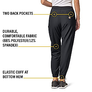 Carhartt womens Wmns Comfort Cargo Jogger Medical Scrubs Pants, Black, Medium US