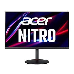 Acer Nitro 31.5" WQHD 2560 x 1440 Gaming Monitor | AMD FreeSync Premium | Agile-Splendor IPS | 165Hz | Up to 0.5ms | ZeroFrame Design | Display Port 1.4 & 2 x HDMI 2.0 Ports | XV320QU Lmbmiiphx,Black