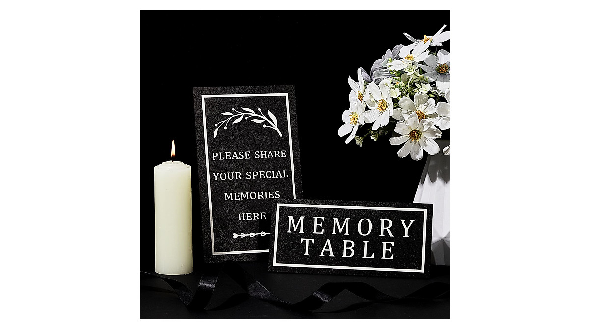 Wooden Funeral Table Signs - Elegant Memorial & Celebration Decor