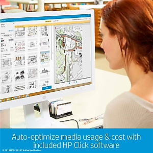 HP DesignJet T230 Large Format 24-inch Plotter Printer, Includes 2-Year Warranty Care Pack (5HB07H)