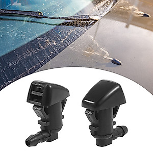 ACROPIX Front Windshield Wiper Nozzles for Lincoln MKX with Gaskets - Pack of 2 Black