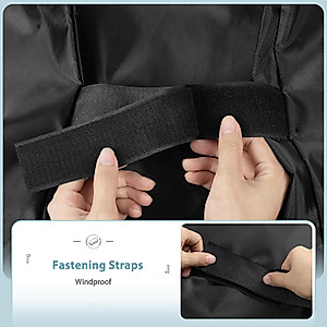 SHINESTAR Griddle Cover for Blackstone 28in Rangetop & 36in Airfryer Combo Griddle, Heavy Duty Waterproof 600D Polyester Fabric Cover with Large Air Vent and Fastening Strap, Black