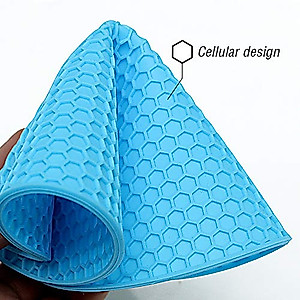 Cozihom 7 Inch Silicone Trivet Mat, Hot Pot Mat, Multifunction Cellular Silicone Hot Pad, Non-slip Silicone Insulation Mat, 7 Packs