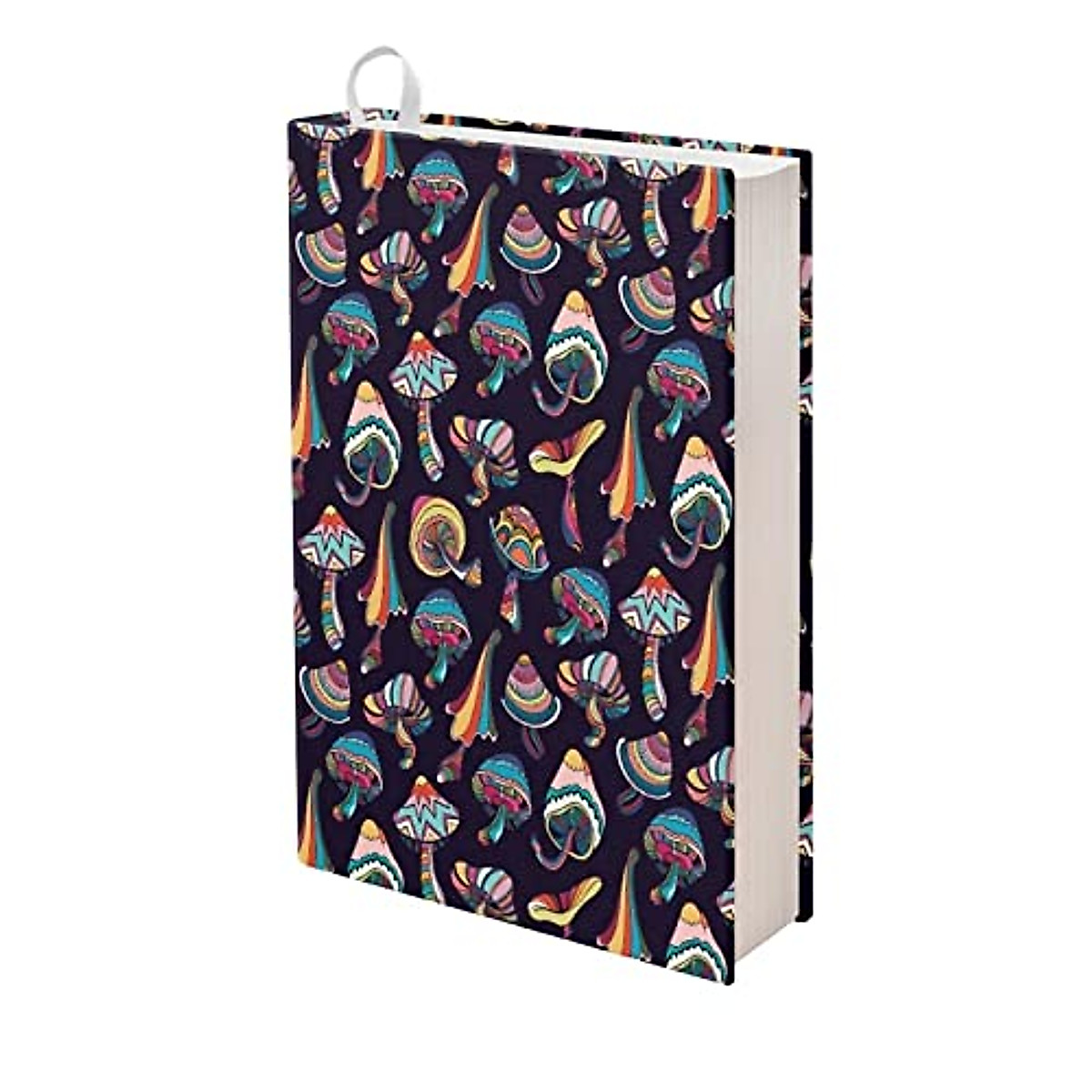 YEXIATODO Purple Mushroom Book Sleeve Cover Hard Books Cover for Paperback, Washable Fabric, Book Protector Tablet Pc Case Cover for Adult