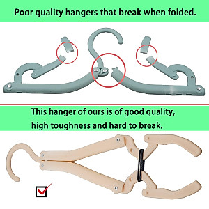 WaWacomp Portable Travel Hangers Travel Hangers Foldable for Suitcase Camping Cruise Ship Travel Accessory 10Pcs