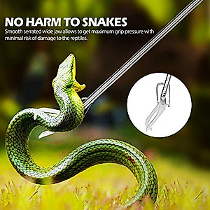 GYORGKSHI 47" Extra Heavy Duty Snake Tongs Reptile Grabber Catcher Wide Jaw Handling Tool