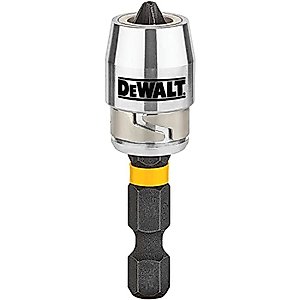 DEWALT FlexTorq Magnetic Bit Holder, Impact Ready, 2-Inch (DWA2SLVIR)
