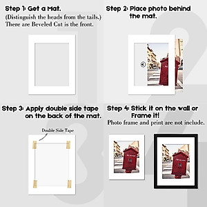 10 11x14 8-ply White Picture Mats for 5x7 Photo Picture