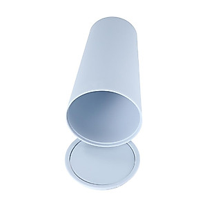 Pokinge Desktop Mini Trash Bin,Plastic Mini Wastebasket Trash Can with Swing Lid Little Tabletop Trashbox for Home,Office,Kitchen,Vanity Tabletop,Bedroom(Blue)