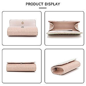 Vnewoka Women'S Hot Diamond Dinner Bag Clutch Bag With Diamond Small Bag With Dress Elegant (Champagne)