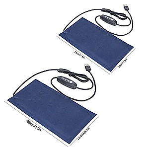 Reptile Heating Mat Reptile Heat Pad Keep Warm for Reptiles Tortoise Lizard USB Powered(S)