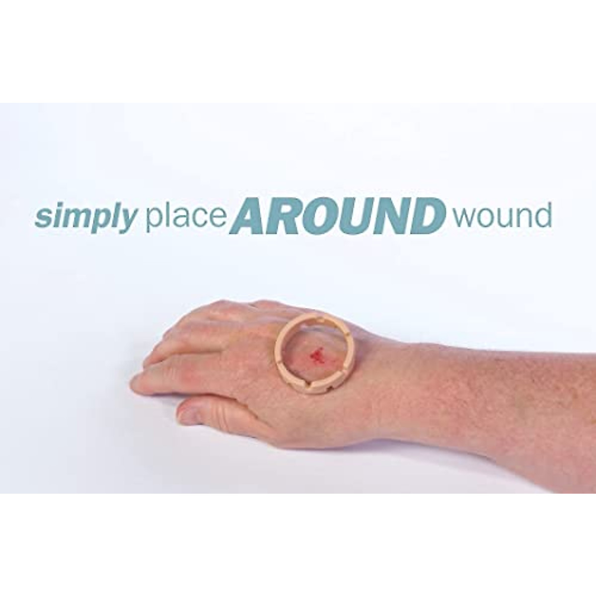 Jokari Healing Spacers 3 Pack for Small Scrapes, Scratches or Burns. Place Medical Grade Silicone Ring Around Affected Area, Wrap With Bandage, Secure With Tape to Allow for Airflow and Faster Healing