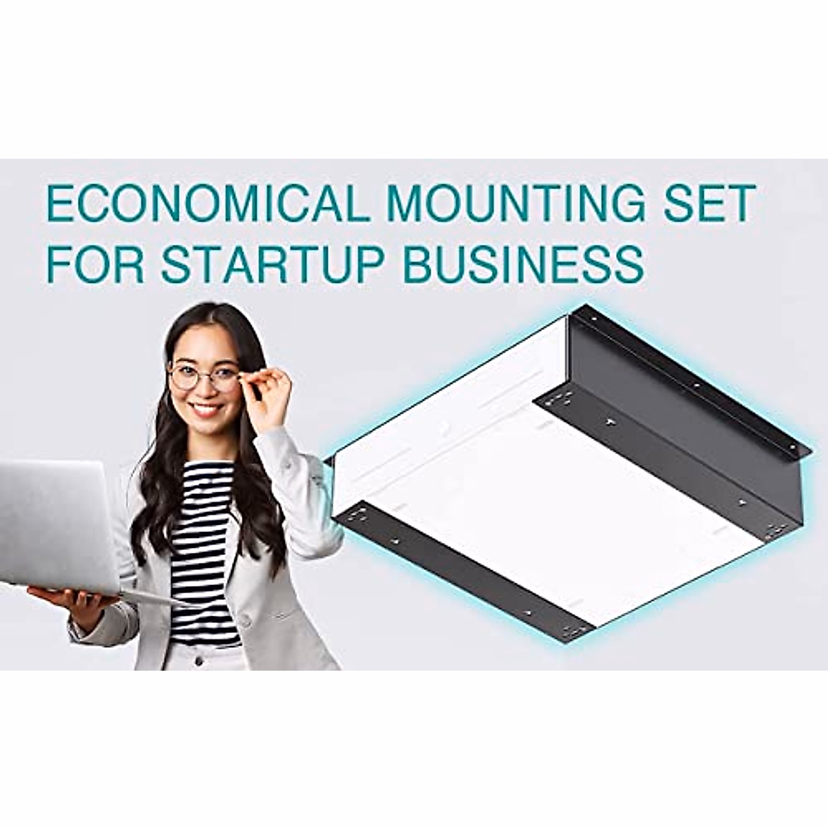 Skywin Cash Drawer Under Counter Mounting Brackets - Heavy Duty Steel Mounting Brackets for Installation of 16" Cash Registers Drawer Under The Counter (1)