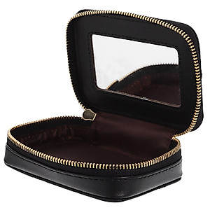 SOIMISS Small Makeup Bag Outdoor Makeup Pouch Lipstick Lip Case Cosmetic Organizer Purse with Mirror for Women