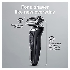 Braun Electric Razor for Men, Series 7 7085cc 360 Flex Head Electric Shaver with Beard Trimmer, Rechargeable, Wet & Dry, 4in1 SmartCare Center and Travel Case