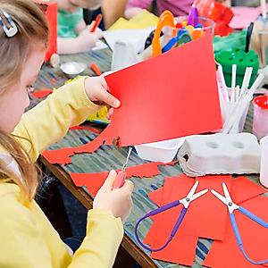 6Pcs Loop Scissors For Kids, Windspeed Spring Scissors Mini Training Loop Scissors Loop Scissors Colorful Grip Scissors Loop Handle with Easy-Open Squeeze Handles for Special Needs and Elderly