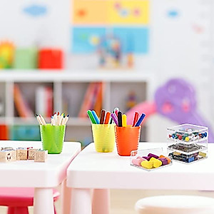 Worasign Small Acrylic box, 6 Pack 2.4x2.4x0.79 Inches Min Clear Acrylic Plastic Square Containers, Plastic Square Cube with Lid for Candy Pill ,Tiny Jewelry Beads, Coins