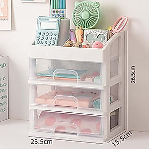MLAFE Kawaii Organizer Kawaii Cosmetic Storage Box Kawaii Drawer Storage Box Cute Storage Box Cute Organizer (Four-Story)
