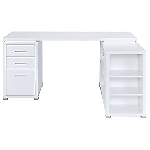 Coaster Home Furnishings Yvette L-Shape Office Desk White