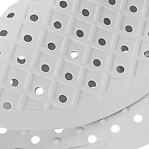 UPKOCH Round Sink Mat 2pcs Rubber Sink Protectors Kitchen Sink Mat Sink Dish Rack Dish Drying Mats Protect Sink from Stains Damage Scratches White Center Drain Sink Mat